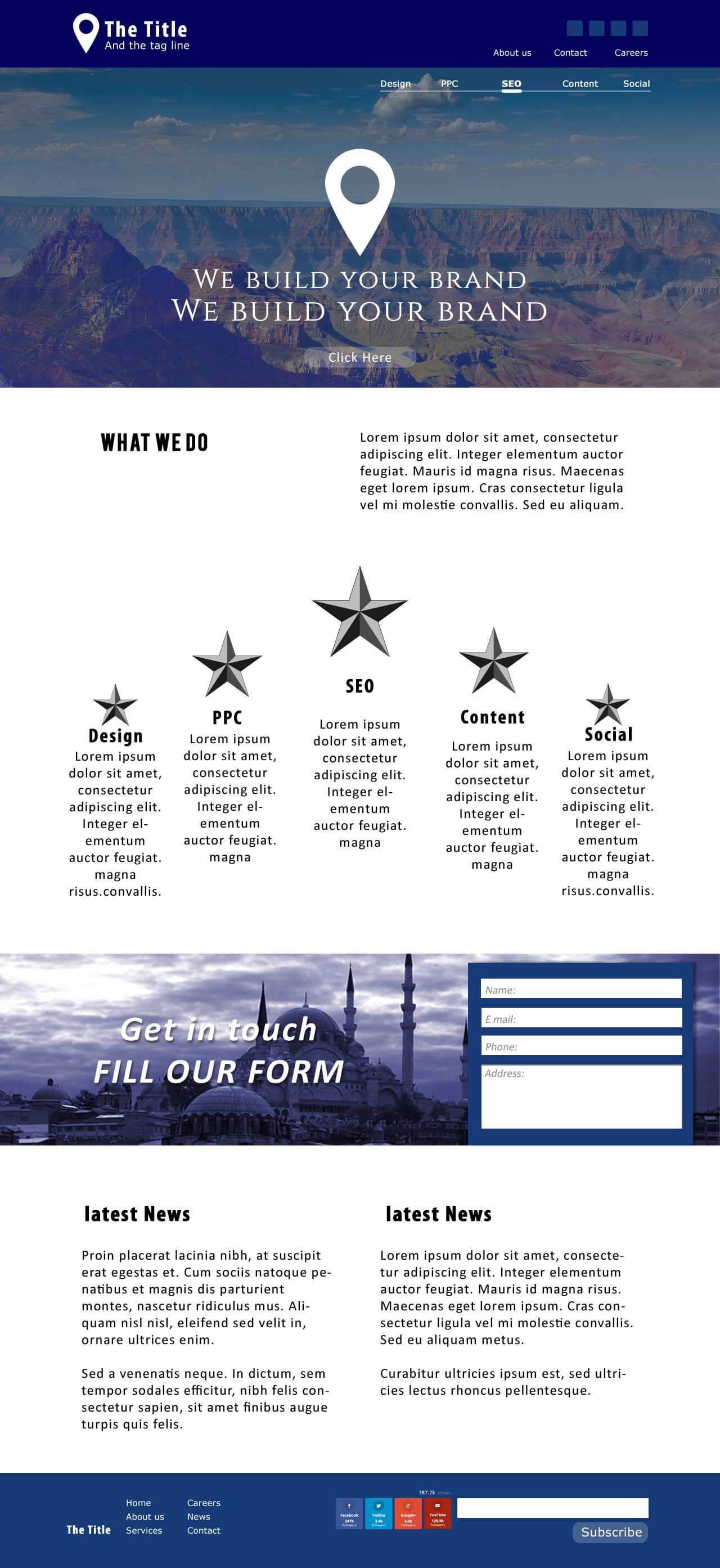 How To Create A Clean Website Layout In Photoshop Edu CBA