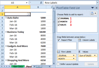 10 Best Steps to Build a Pivot Chart in Excel 2016 | eduCBA