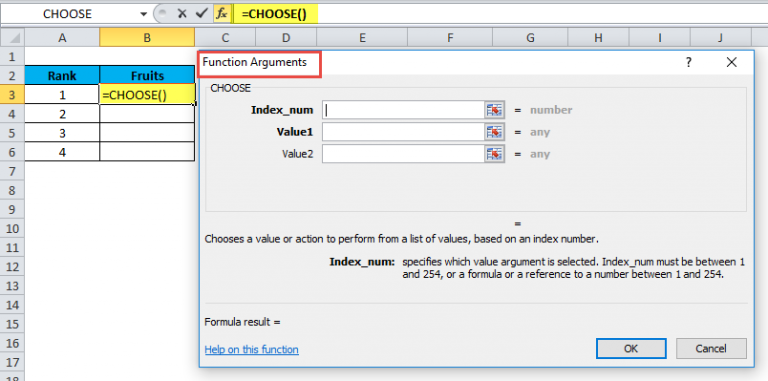 CHOOSE Function in Excel (Formula, Examples) | How to use CHOOSE?