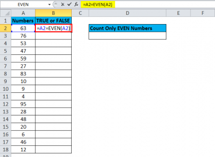 EVEN Function (Formula, Examples) | How to use EVEN in Excel?