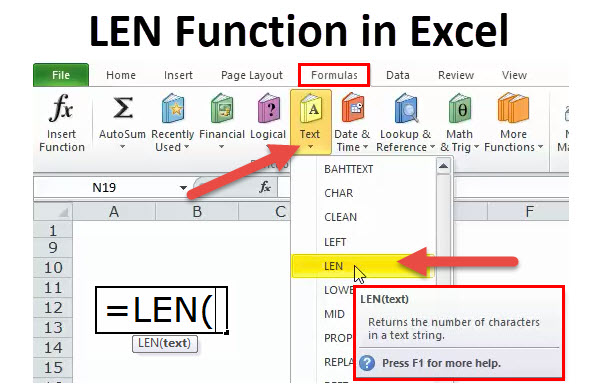 LEN In Excel Formula Examples How To Use LEN Function In Excel 