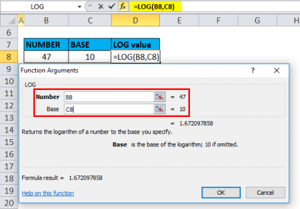 LOG in Excel (Formula, Examples) | How to Use LOG Function?
