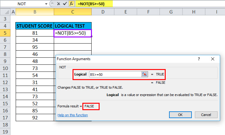 NOT In Excel Formula Examples How To Use NOT Function 