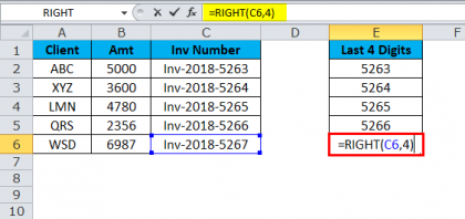 RIGHT Function in Excel (Formula, Examples) | How to Use RIGHT?
