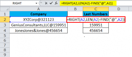 RIGHT Function in Excel (Formula, Examples) | How to Use RIGHT?