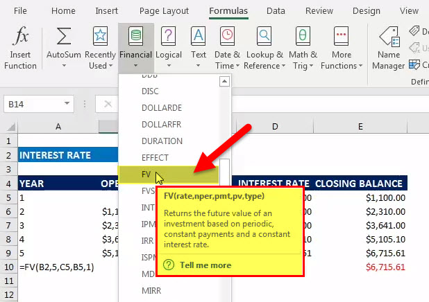  FV Function In Excel How To Use Fv In Excel Examples 