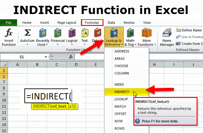 INDIRECT Function In Excel Formula Examples How To Use INDIRECT 