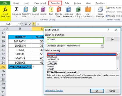 AVERAGE in Excel (Formula, Examples) | How to Use AVERAGE Function