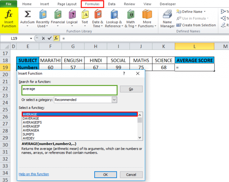 AVERAGE in Excel (Formula, Examples) | How to Use AVERAGE Function