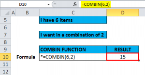COMBIN in Excel (Formula, Examples) | How to Use COMBIN Function?