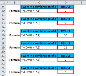 COMBIN in Excel (Formula, Examples) | How to Use COMBIN Function?