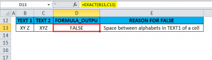EXACT Function in Excel (Formula, Examples) | How to Use EXACT?