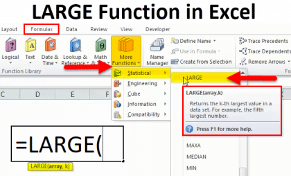 LARGE Function in Excel (Formula, Examples) | How to Use LARGE?
