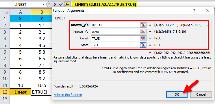 LINEST In Excel Formula Examples How To Use LINEST Function 