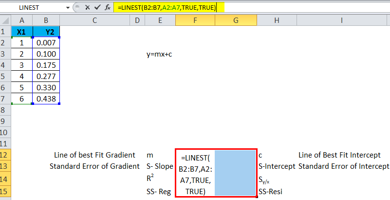 LINEST In Excel Formula Examples How To Use LINEST Function 