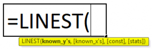 LINEST in excel (Formula, Examples) | How to Use LINEST Function?
