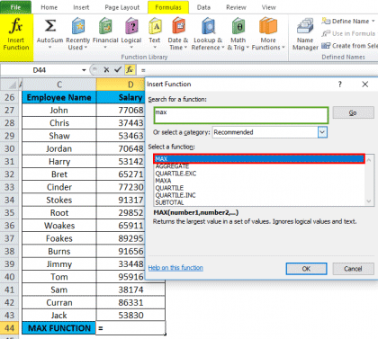 MAX in Excel (Formula, Examples) | How to Use MAX Function?