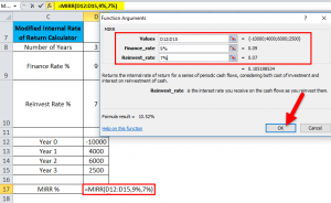 MIRR in Excel (Formula,Examples) | How to Use MIRR Function?