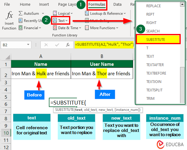 SUBSTITUTE Function In Excel BinaryOptionsJournal