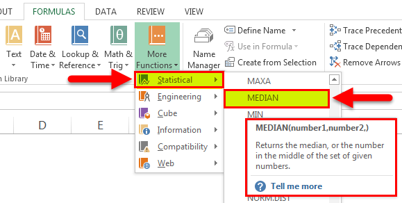 Median Function In Excel Formula Examples How To Use Median 