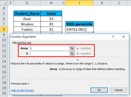 PERCENTILE in Excel (Formula, Examples) | How to Use PERCENTILE?