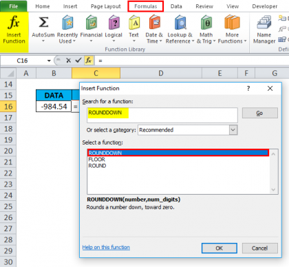 ROUNDDOWN in Excel (Formula, Examples) | How to Use ROUNDDOWN