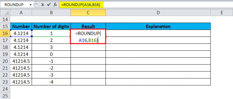 Roundup In Excel Formula Examples Uses Of Roundup Function