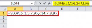 SLOPE Function in Excel (Formula, Examples) | How to Use SLOPE?