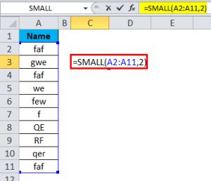 SMALL Function in Excel (Formula, Examples) | How to use SMALL?