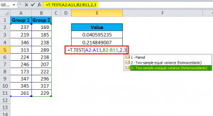 T TEST in Excel (Formula,Examples) | How to Use T.TEST Function?