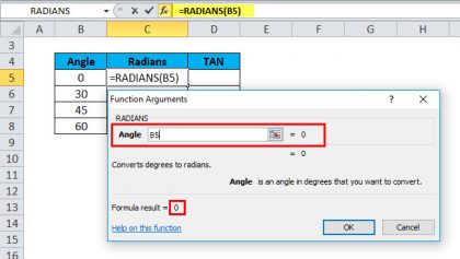TAN in Excel (Formula, Examples) | How to Use TAN Function in Excel?