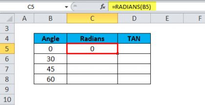 TAN in Excel (Formula, Examples) | How to Use TAN Function in Excel?