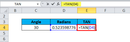 TAN In Excel Formula Examples How To Use TAN Function In Excel 