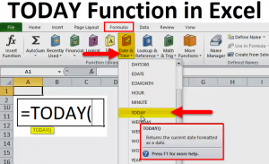 TODAY in excel (Formula, Examples) | How to Use TODAY Function