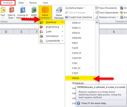 TREND in Excel (Formula,Examples) | How to Use TREND Function?