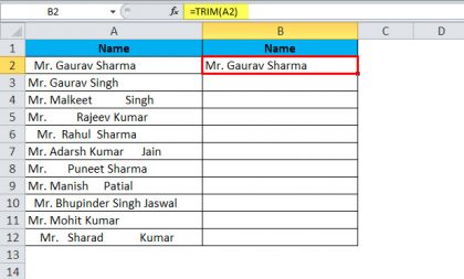 TRIM in Excel (Formula, Examples) | How to Use Excel TRIM Function?