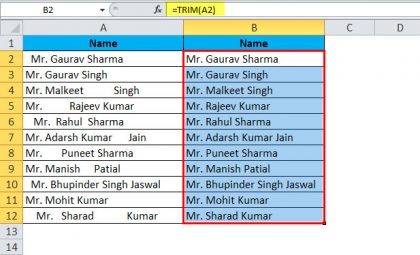 TRIM in Excel (Formula, Examples) | How to Use Excel TRIM Function?