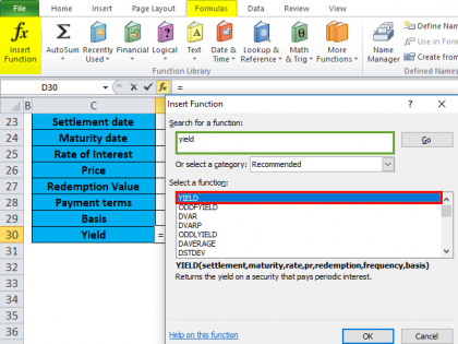YIELD Function in Excel (Formula, Examples) | How to Use YIELD?