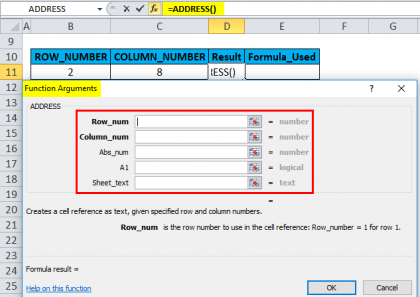 ADDRESS in excel (Formula, Examples) | How to Use?