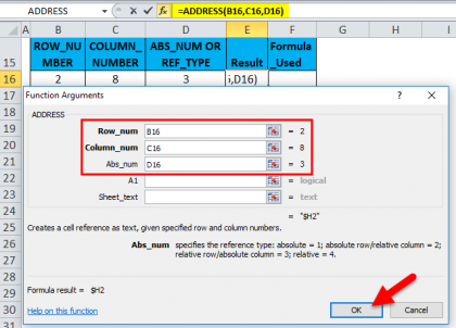 ADDRESS in excel (Formula, Examples) | How to Use?