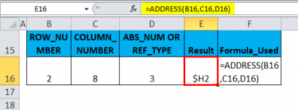 ADDRESS in excel (Formula, Examples) | How to Use?