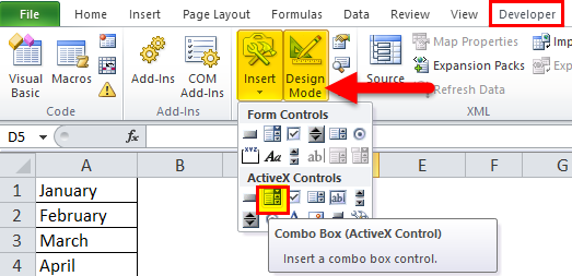Combo Box In Excel Examples How To Create Combo Box In Excel 