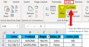 Data Filter in Excel (Examples) | How to Add Data Filter in Excel?