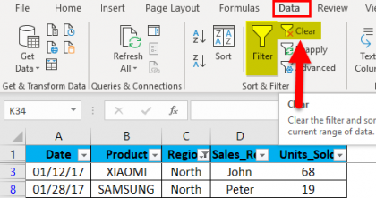Data Filter in Excel (Examples) | How to Add Data Filter in Excel?