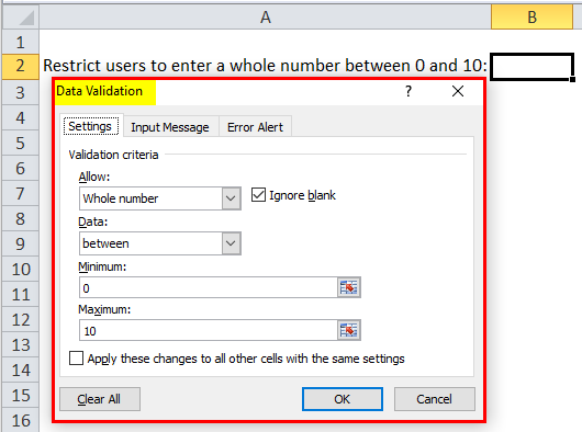 Data Validation In Excel Examples How To Create Data Validation 