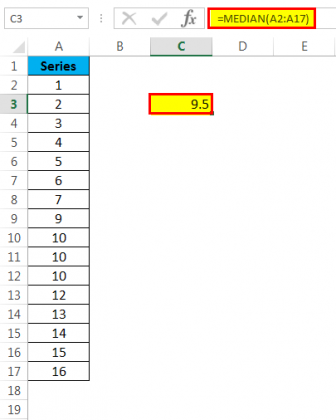 Median Function in Excel (Formula, Examples) | How to use Median?