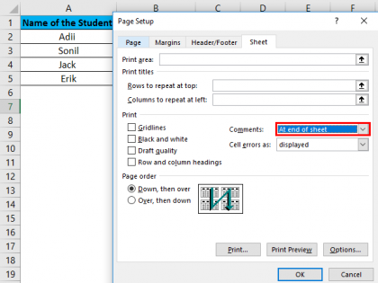 Print Comments in Excel | How to Print Comments in Excel?