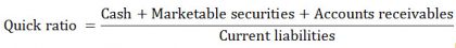 Quick Ratio Formula | Calculator (With Excel template)