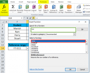 ROW in Excel (Formula, Examples) | How to Use ROW Function?