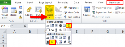Radio Button in Excel (Example) | How to insert Option Button in Excel?